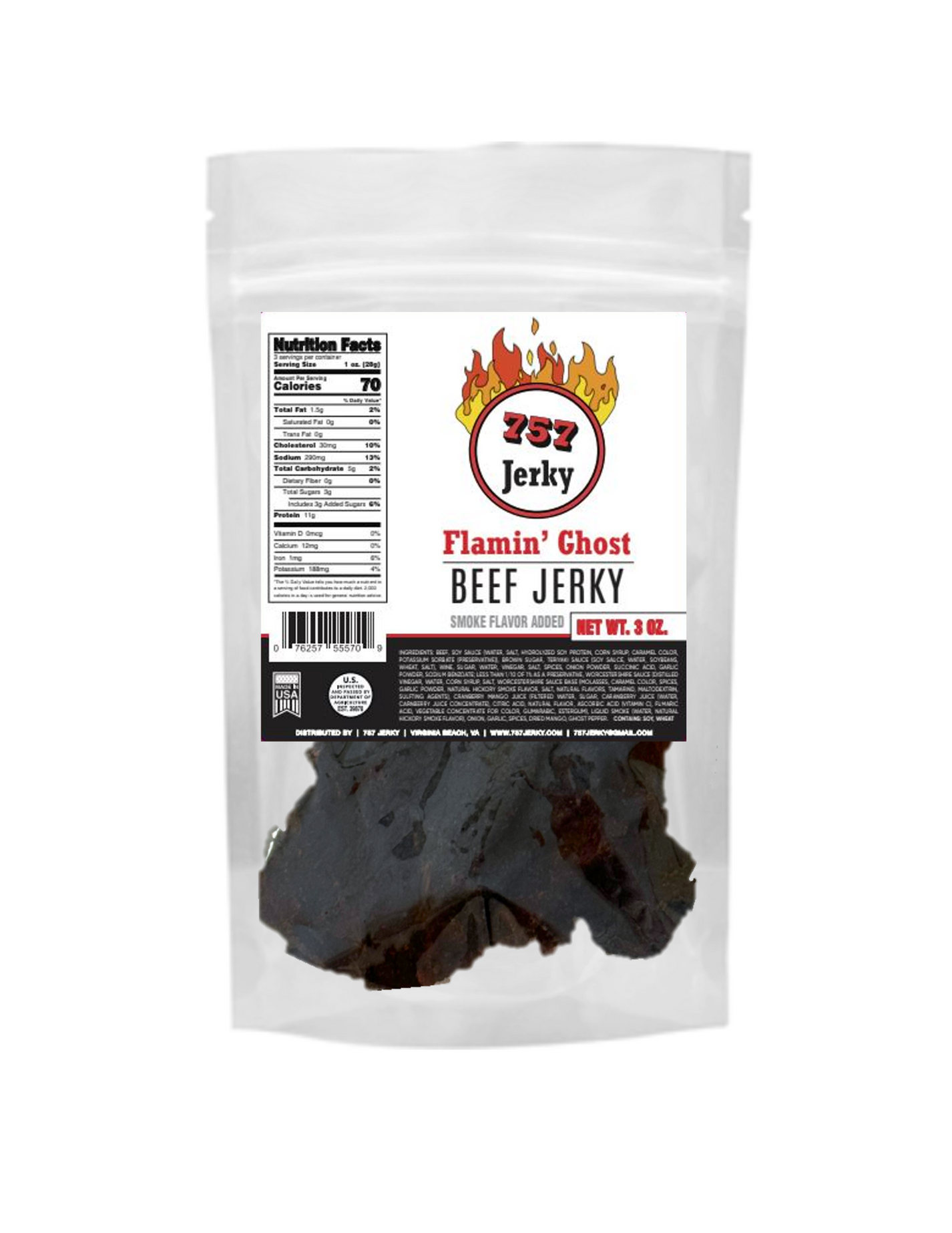 Flamin' Ghost Beef Jerky – 757 Jerky